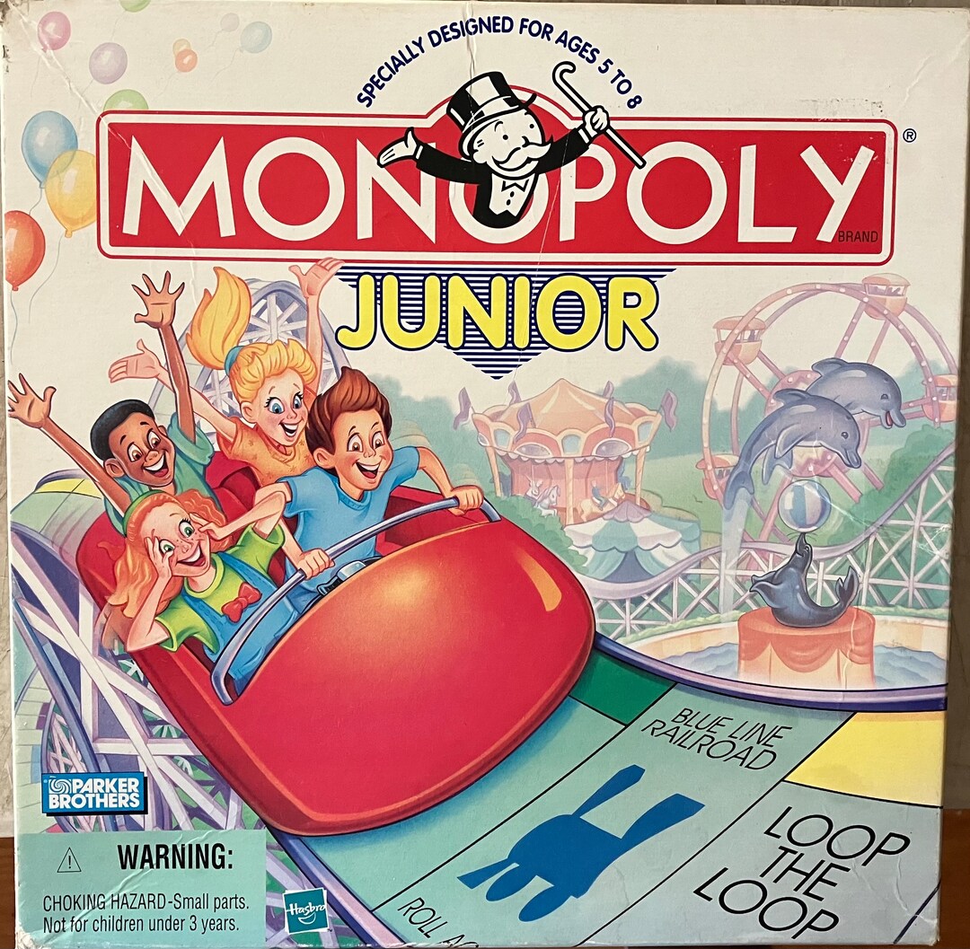 Vintage 1999 MONOPOLY JUNIOR Game by Parker Brothers - Etsy