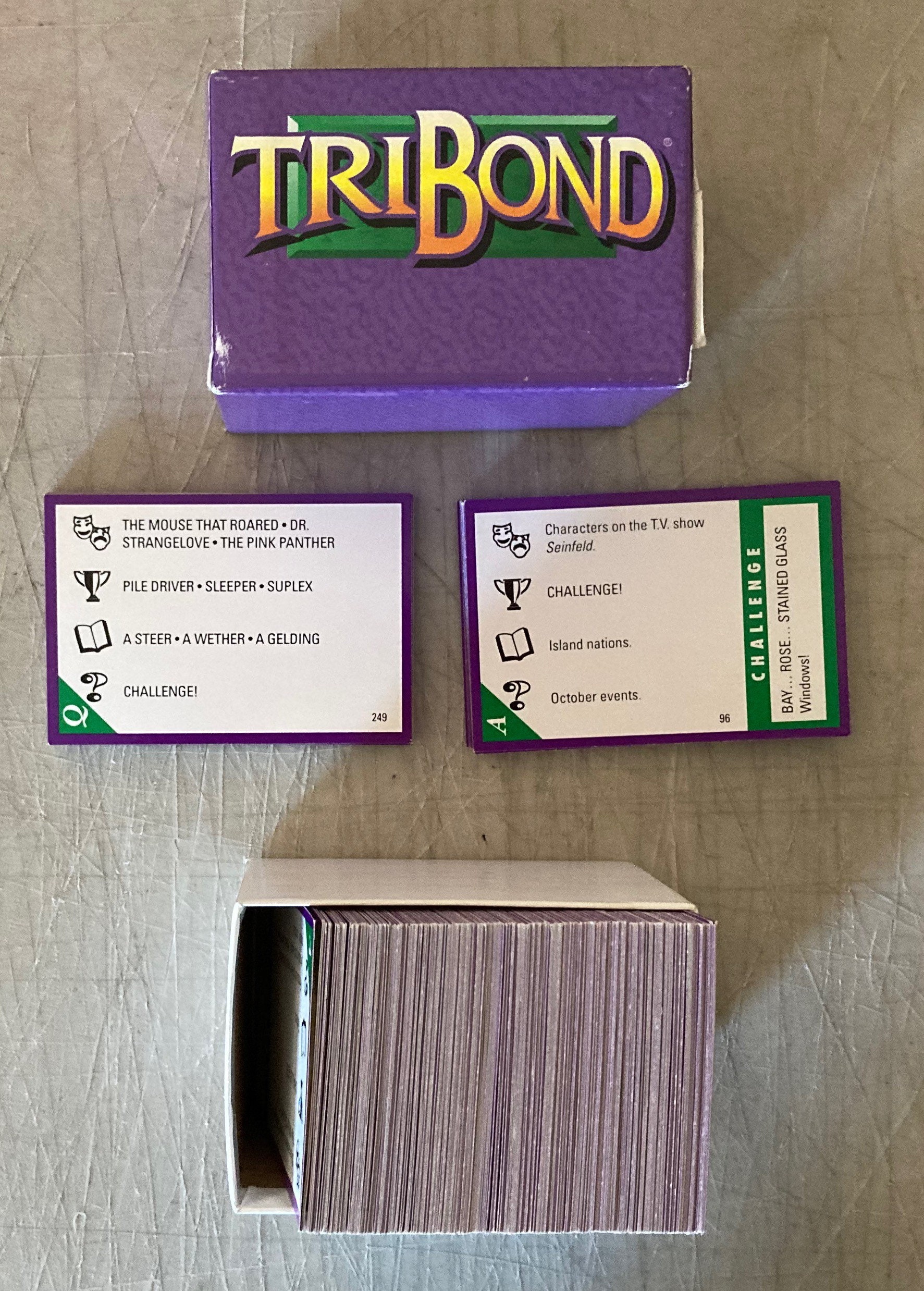 Vintage 1995 TRI-BOND GAME by Patch Products Inc - Etsy