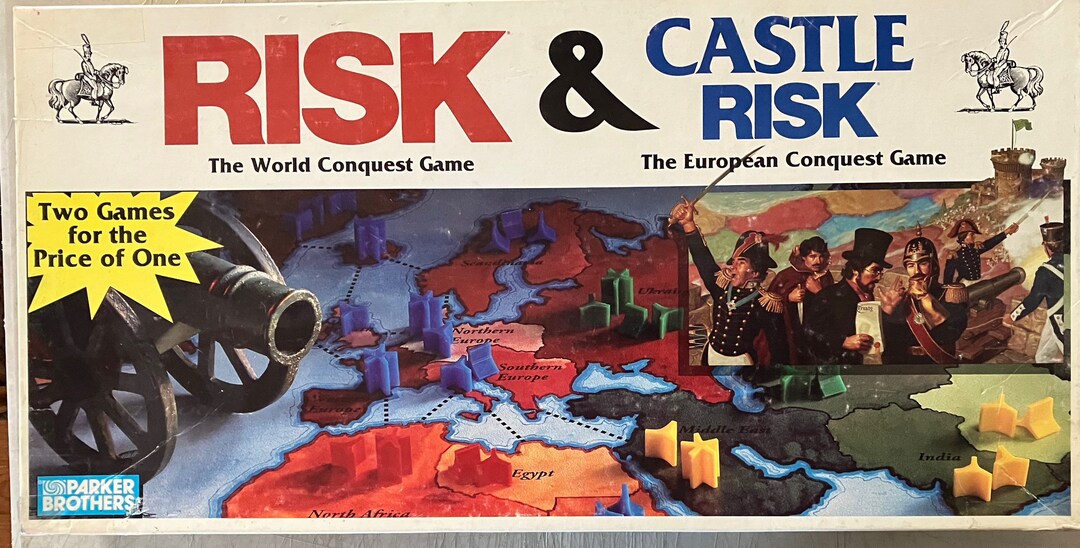 Vintage 1990 RISK & CASTLE RISK Game by Parker Brothers - Etsy