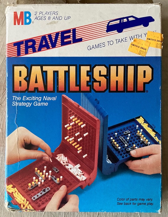 Vintage 1986 Travel BATTLESHIP GAME by Milton Bradley - Etsy