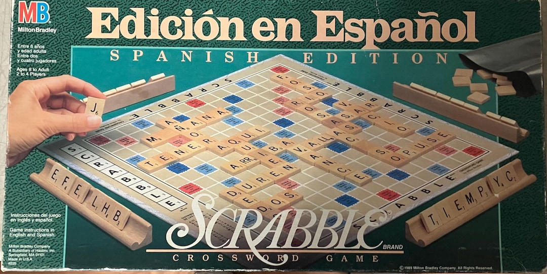 Vintage 1989 Spanish Edition SCRABBLE GAME by Milton Bradley - Etsy