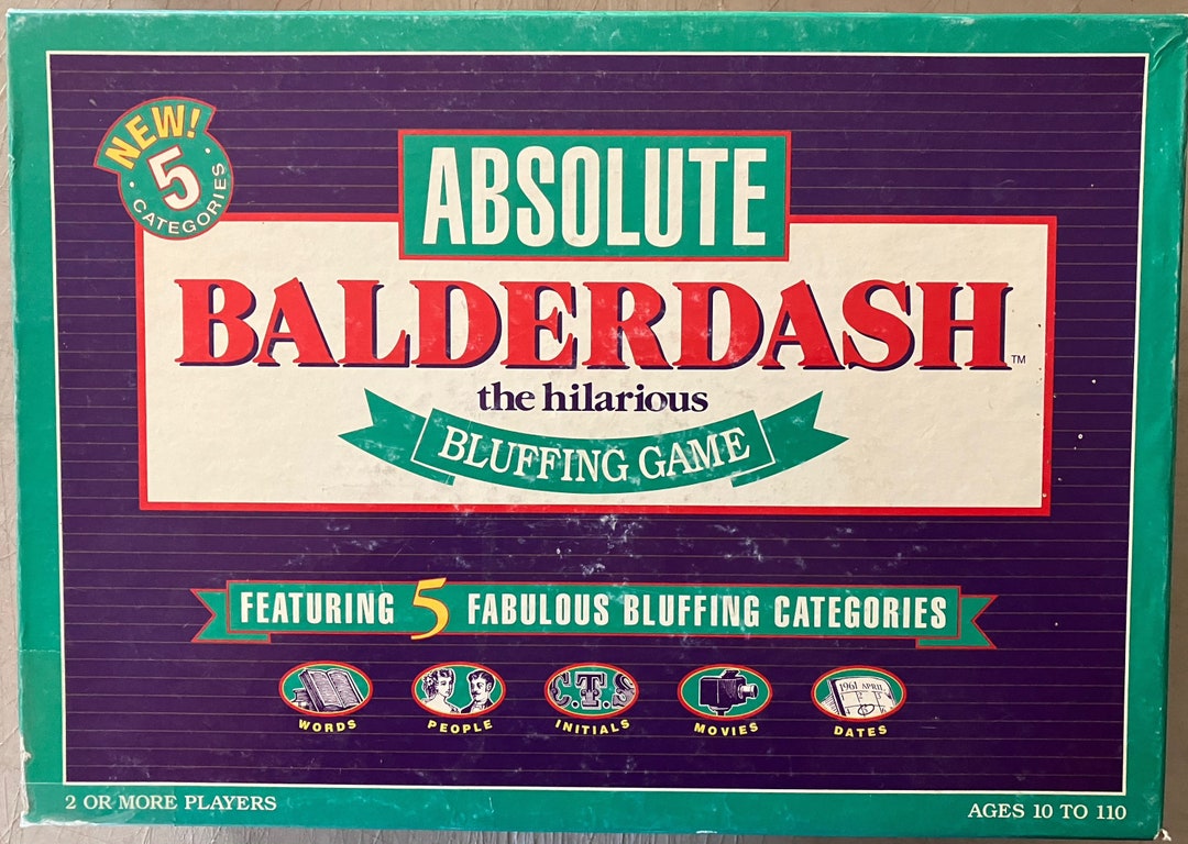 Vintage 1993 ABSOLUTE BALDERDASH GAME by Canada Games - Etsy