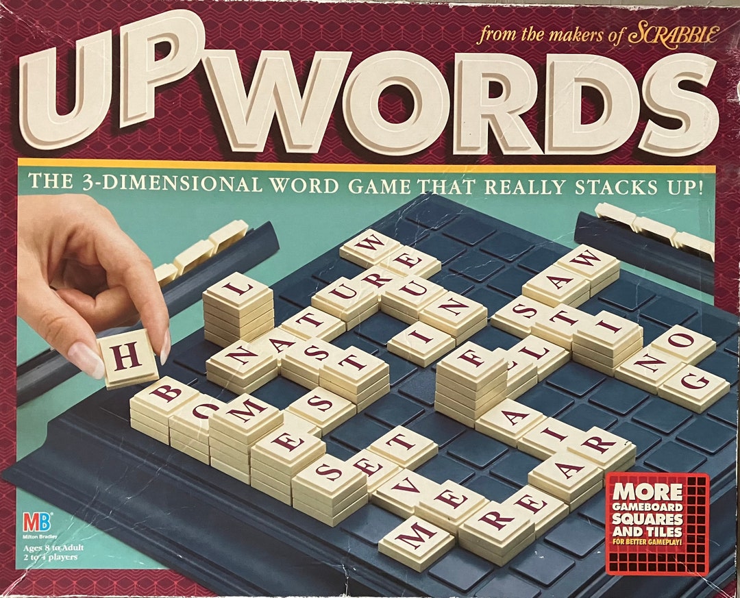 Vintage 1997 UPWORDS GAME by Milton Bradley - Etsy