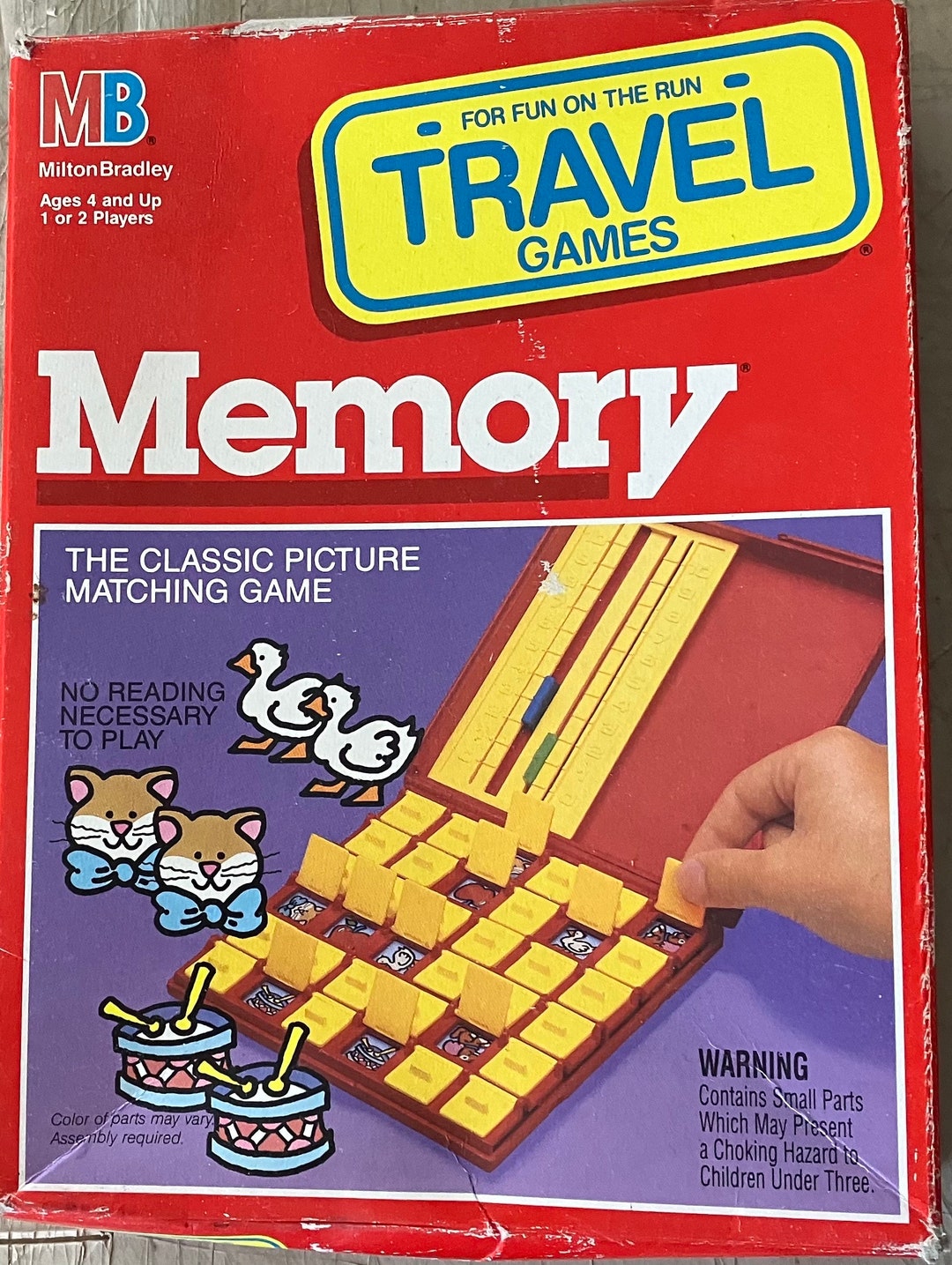 Vintage 1989 TRAVEL MEMORY Game by Milton Bradley - Etsy