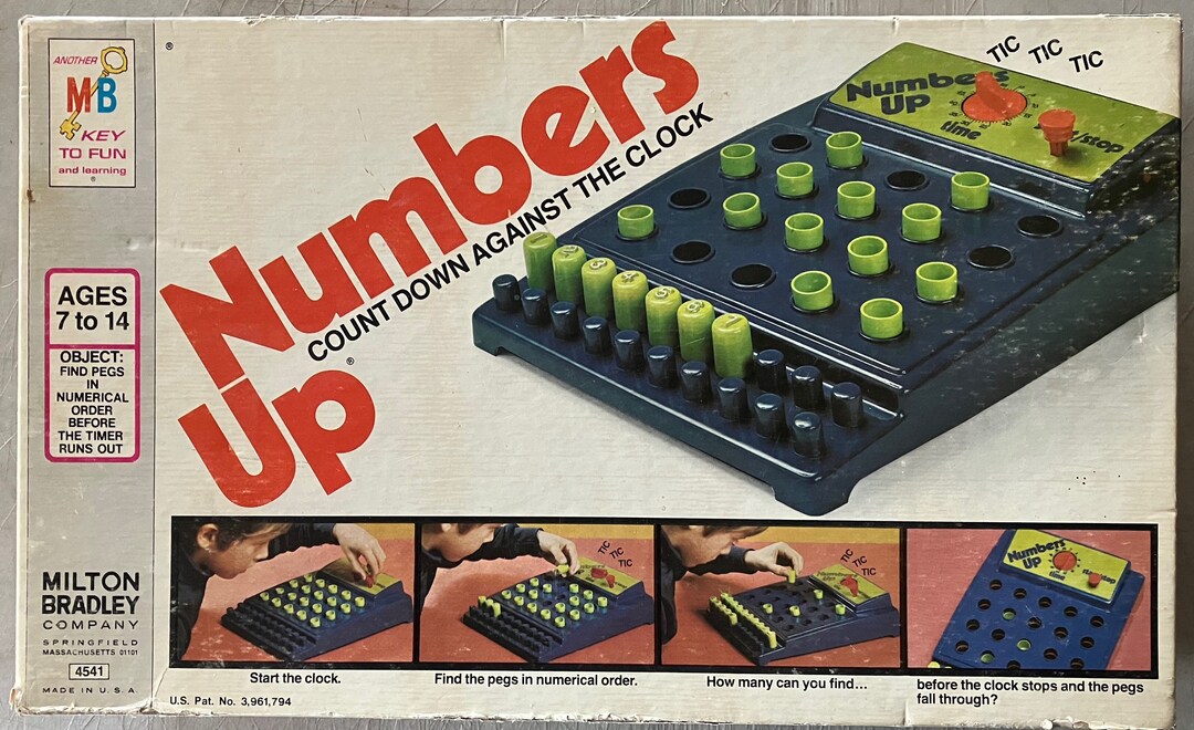 Vintage 1975 NUMBERS UP GAME by Milton Bradley - Etsy