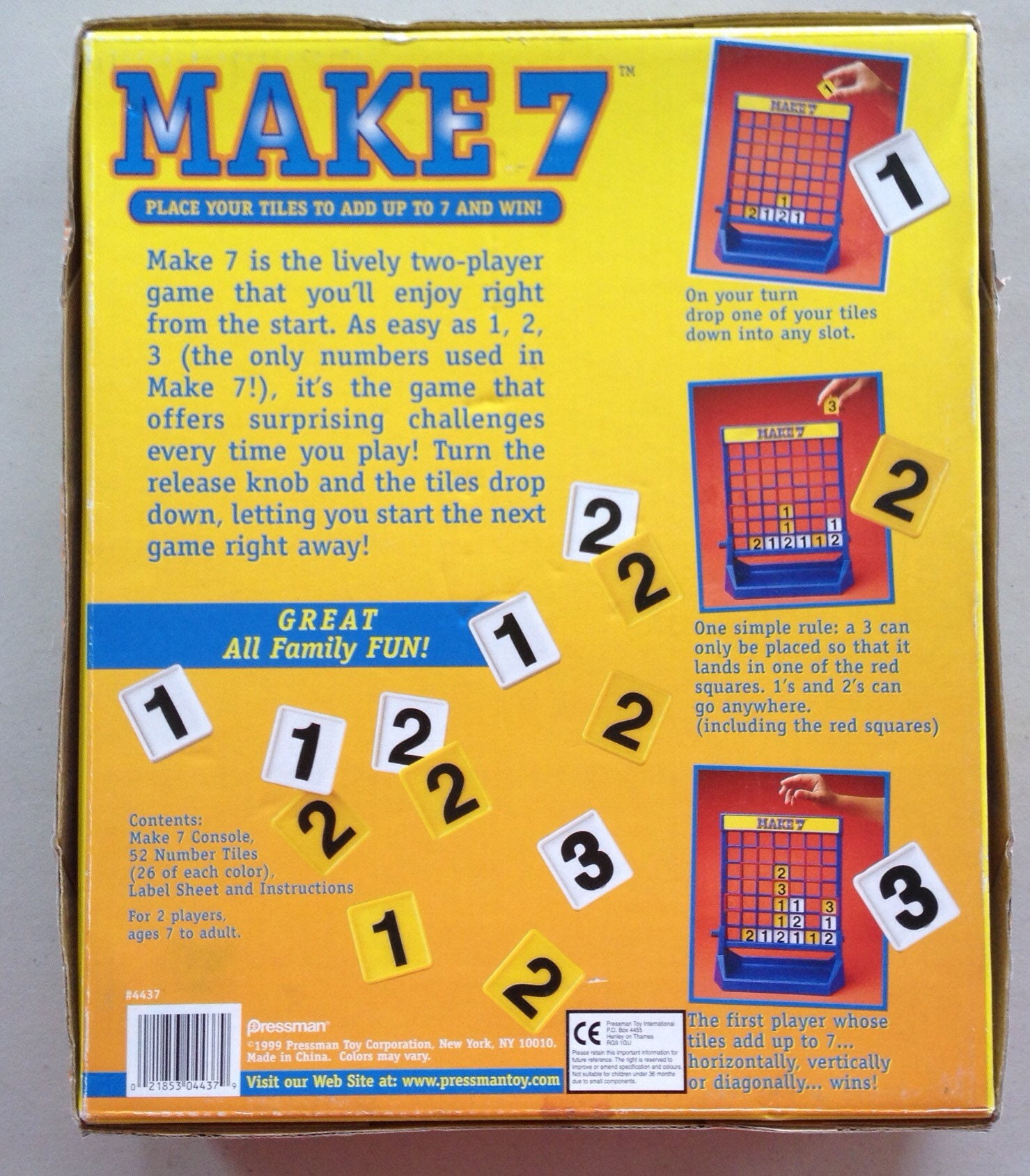 Vintage 1999 MAKE 7 GAME by Pressman Toy | Etsy