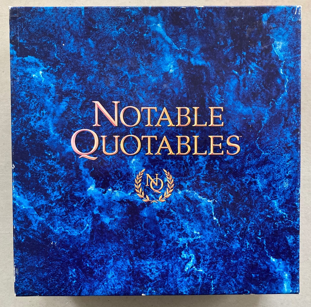 Vintage 1990 NOTABLE QUOTABLES GAME by Gamemakers Ltd - Etsy