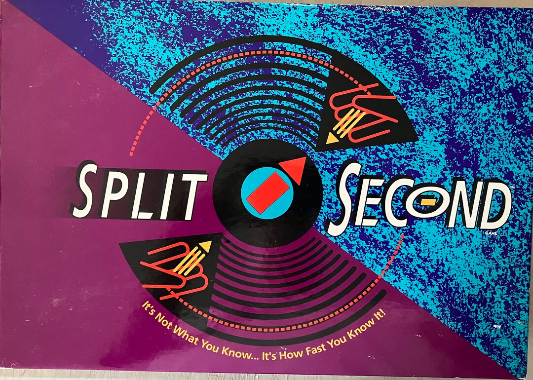 Vintage 1992 SPLIT SECOND Game by Parker Brothers - Etsy
