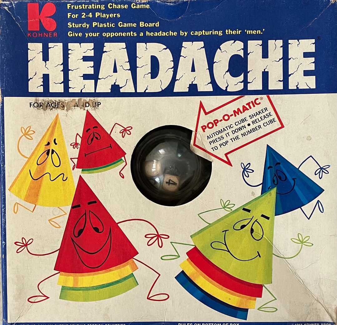 Vintage 1968 HEADACHE GAME by Kohner Bros. Inc - Etsy