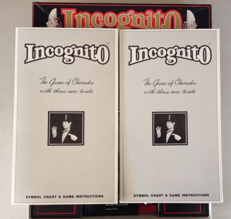 Vintage 1985 INCOGNITO Game - Etsy