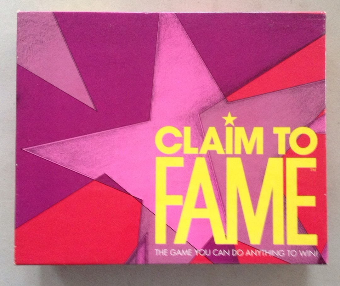 Vintage 1990 CLAIM TO FAME Game by Parker Brothers - Etsy