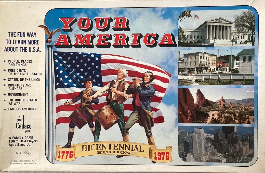 Vintage 1975 Bicentennial Edition YOUR AMERICA GAME by Cadaco - Etsy