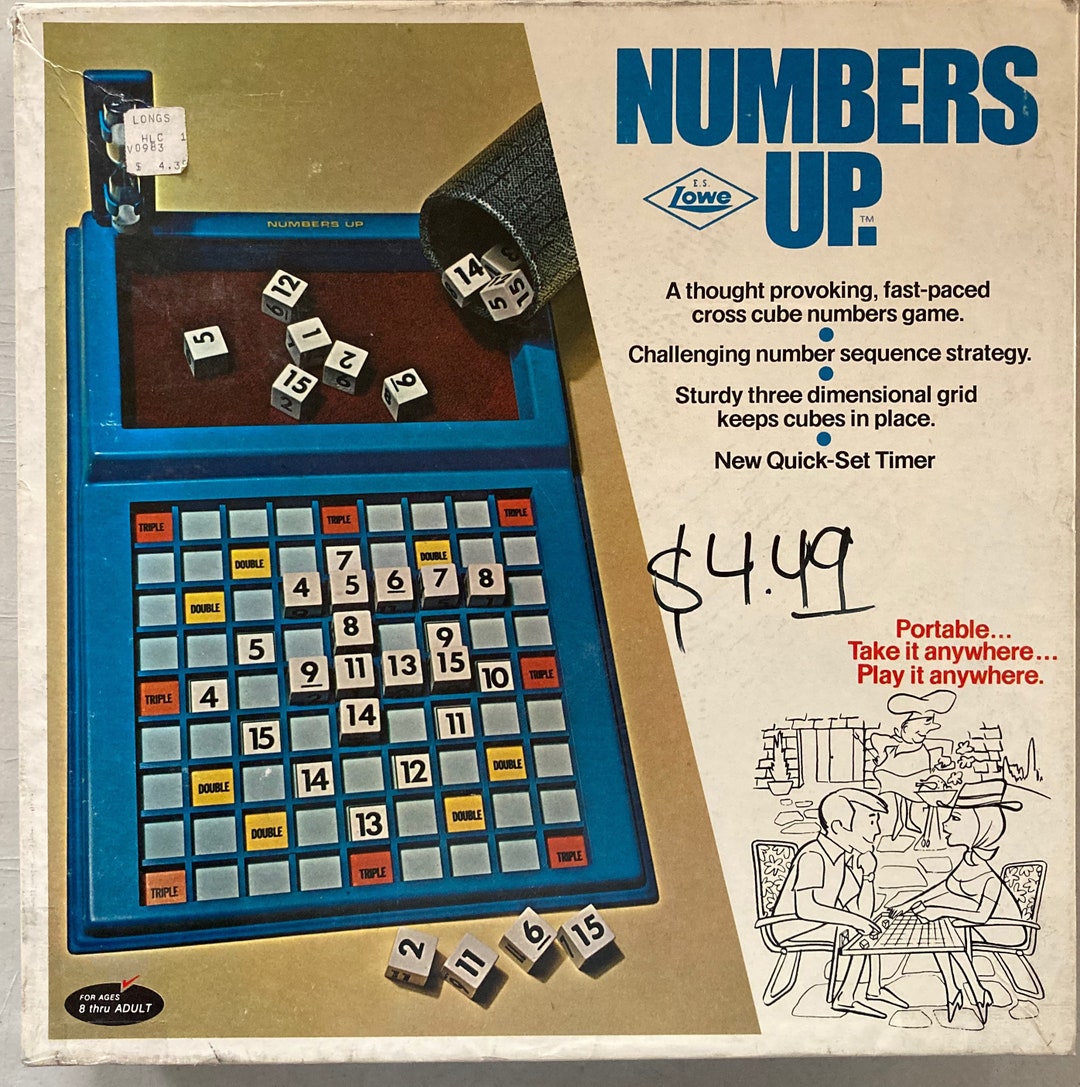 Vintage 1971 NUMBERS UP GAME by E S Lowe - Etsy
