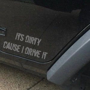 FREE SHIPPING Dirty Jeep Decal, Dirty Truck, Dirty Car, Offroad Girl ...