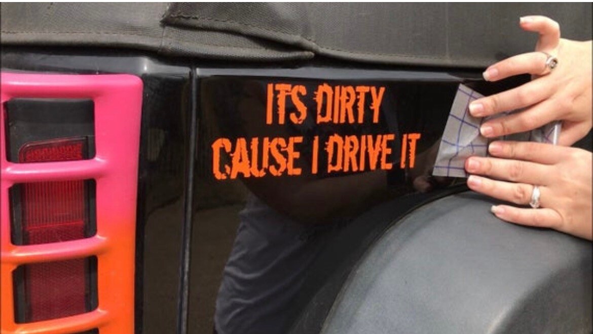 FREE SHIPPING Dirty Jeep Decal, Dirty Truck, Dirty Car, Offroad Girl ...
