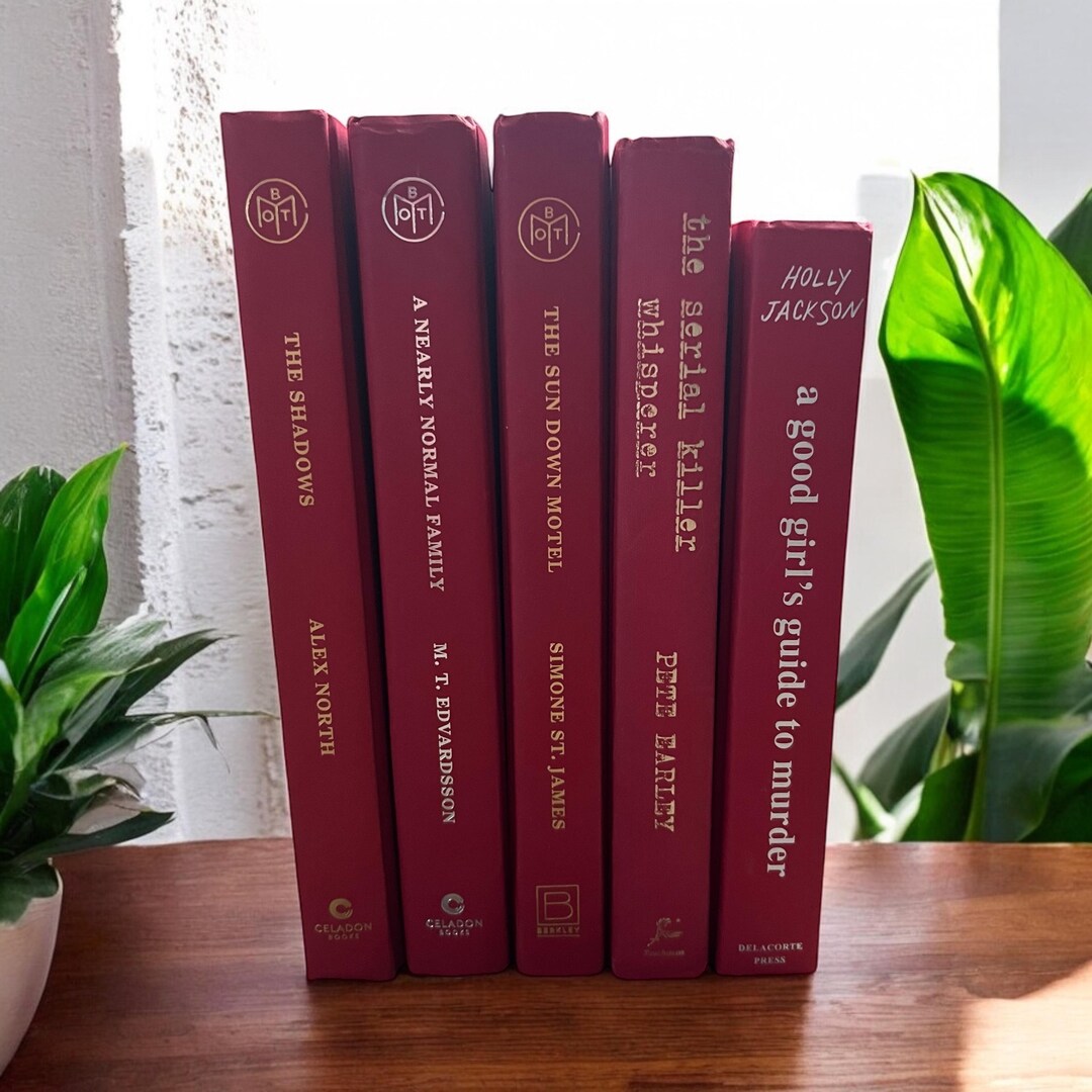 Red Book Set, Red Book Stack, Red Books for Decor, Red Book Bundle ...