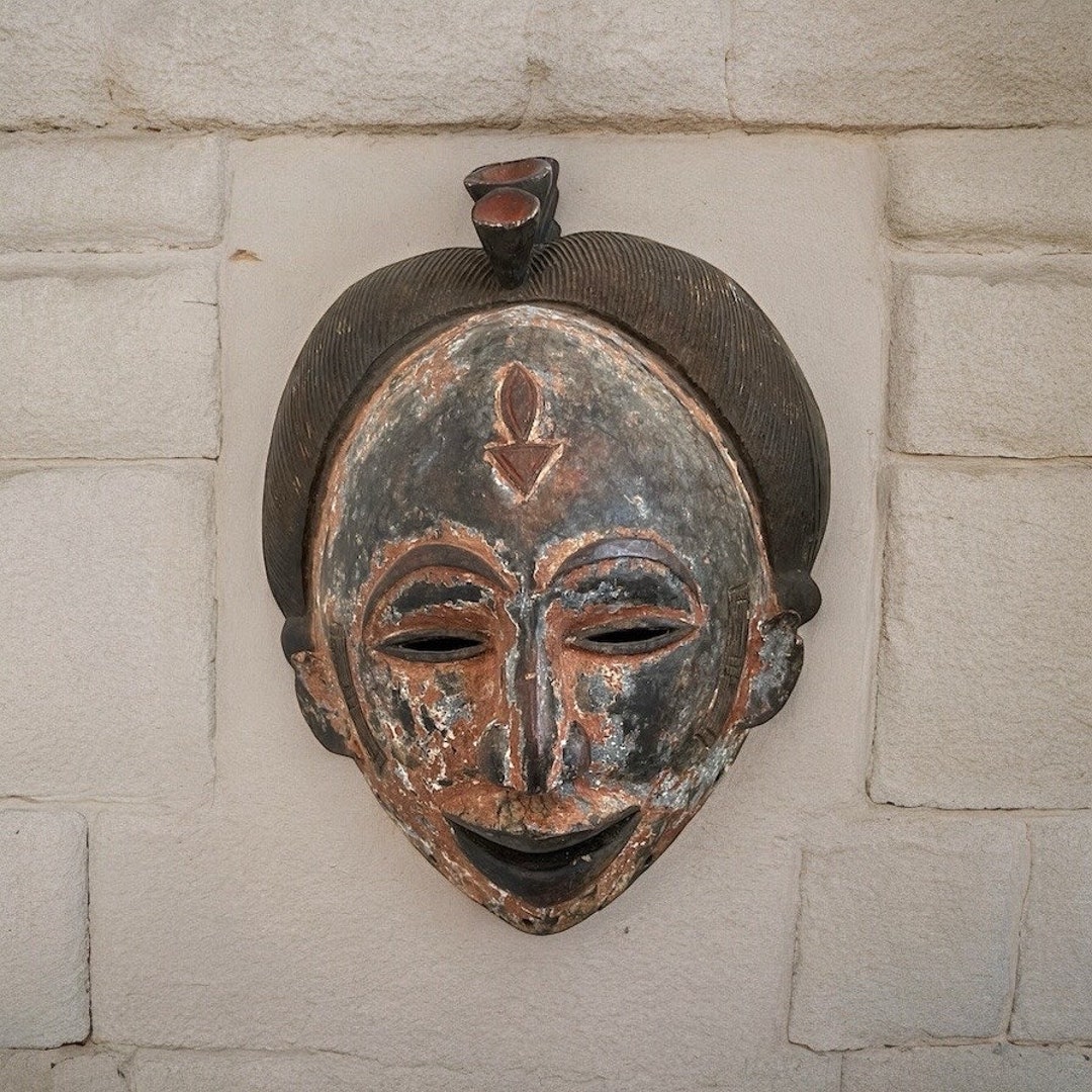 Vintage African Tribal Art Wood Primitive Mask - Etsy