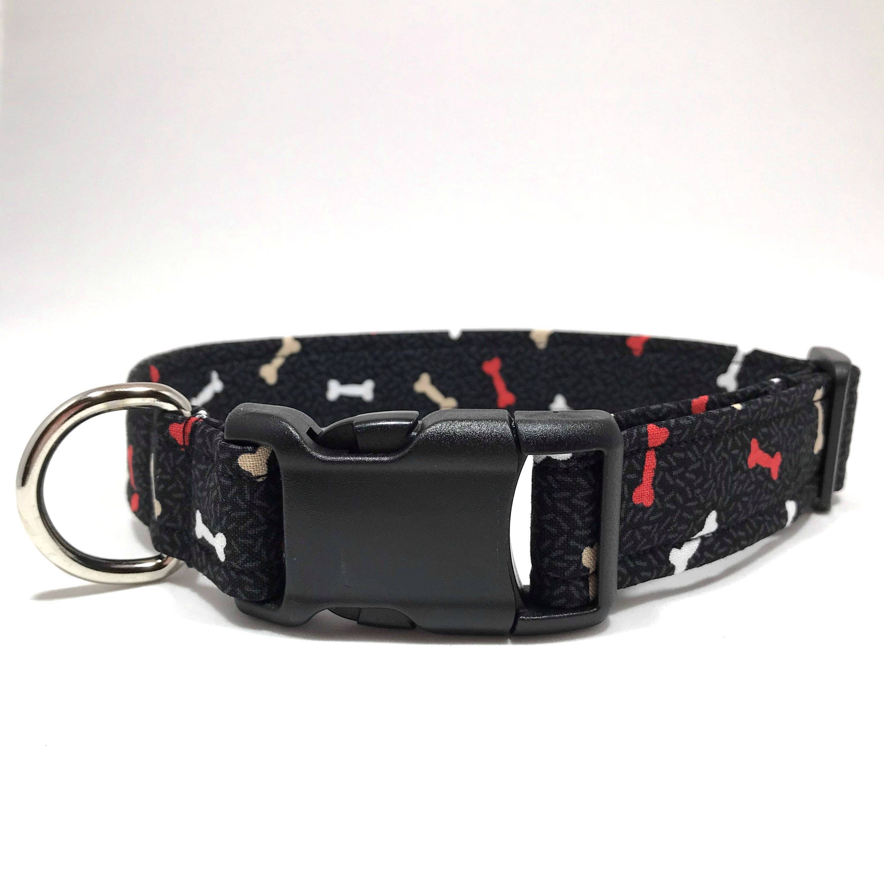 Black Dog Bone Fabric Collar - Boy Male - Pet - Gift for Dog - Etsy