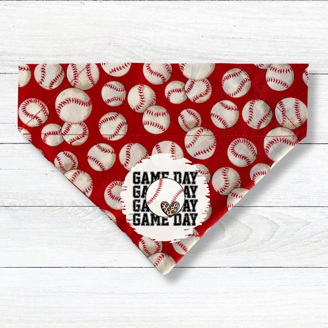 Baseball Dog Bandana Girl Boy Dog Scarf Custom Over the Collar Spring ...