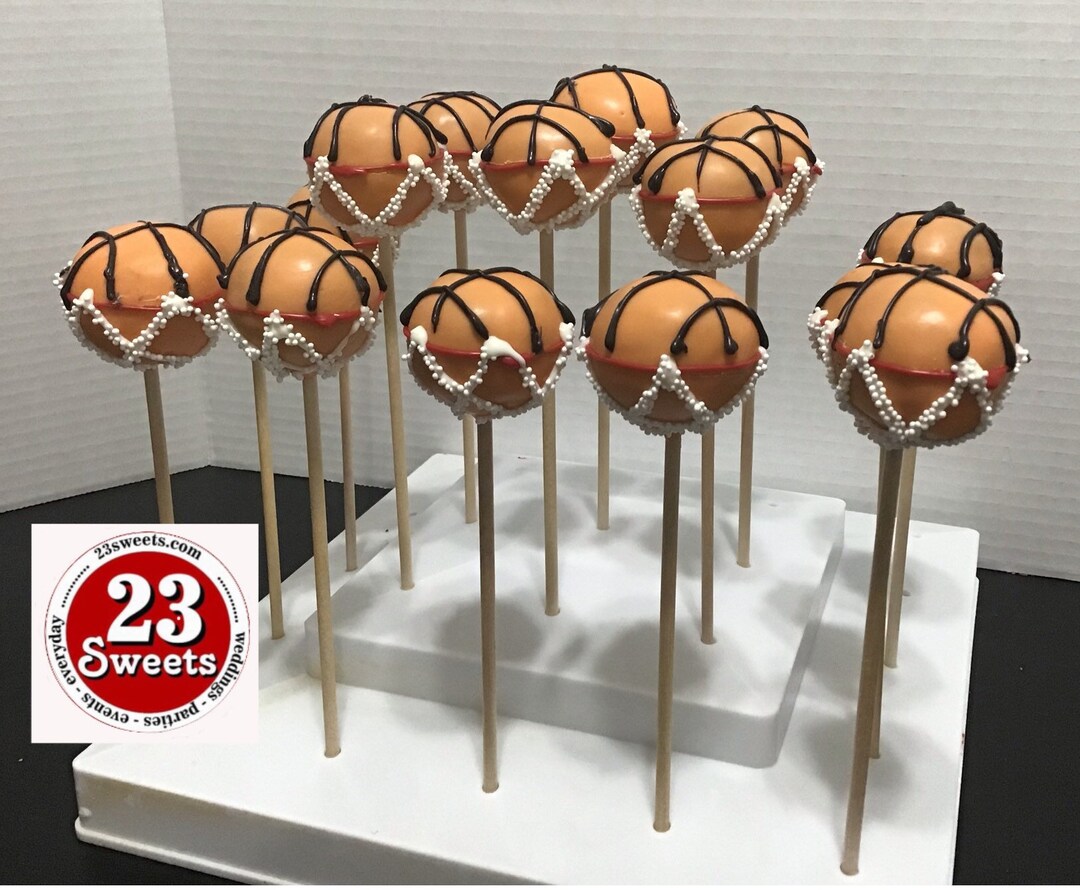 Basketball Cake Pops: Homemade Food Gift, Party Favors (1 Dozen) - Etsy