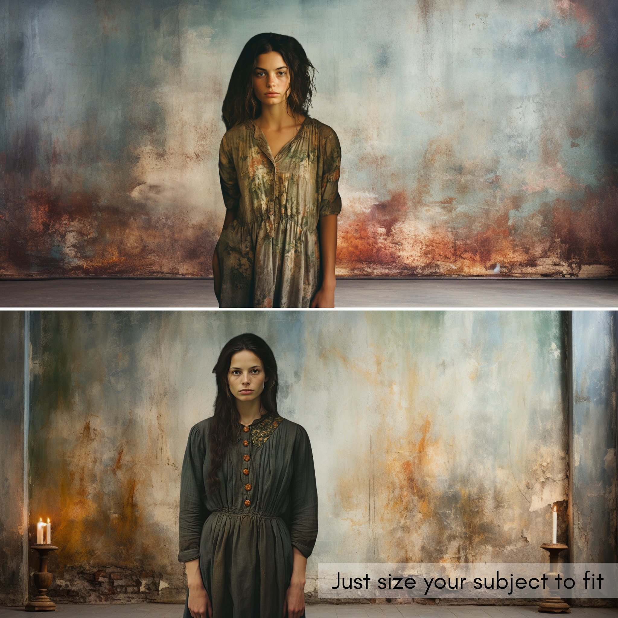 Old Rustic Studio Backdrops Mock up - Photoshop Backdrop - Studio ...