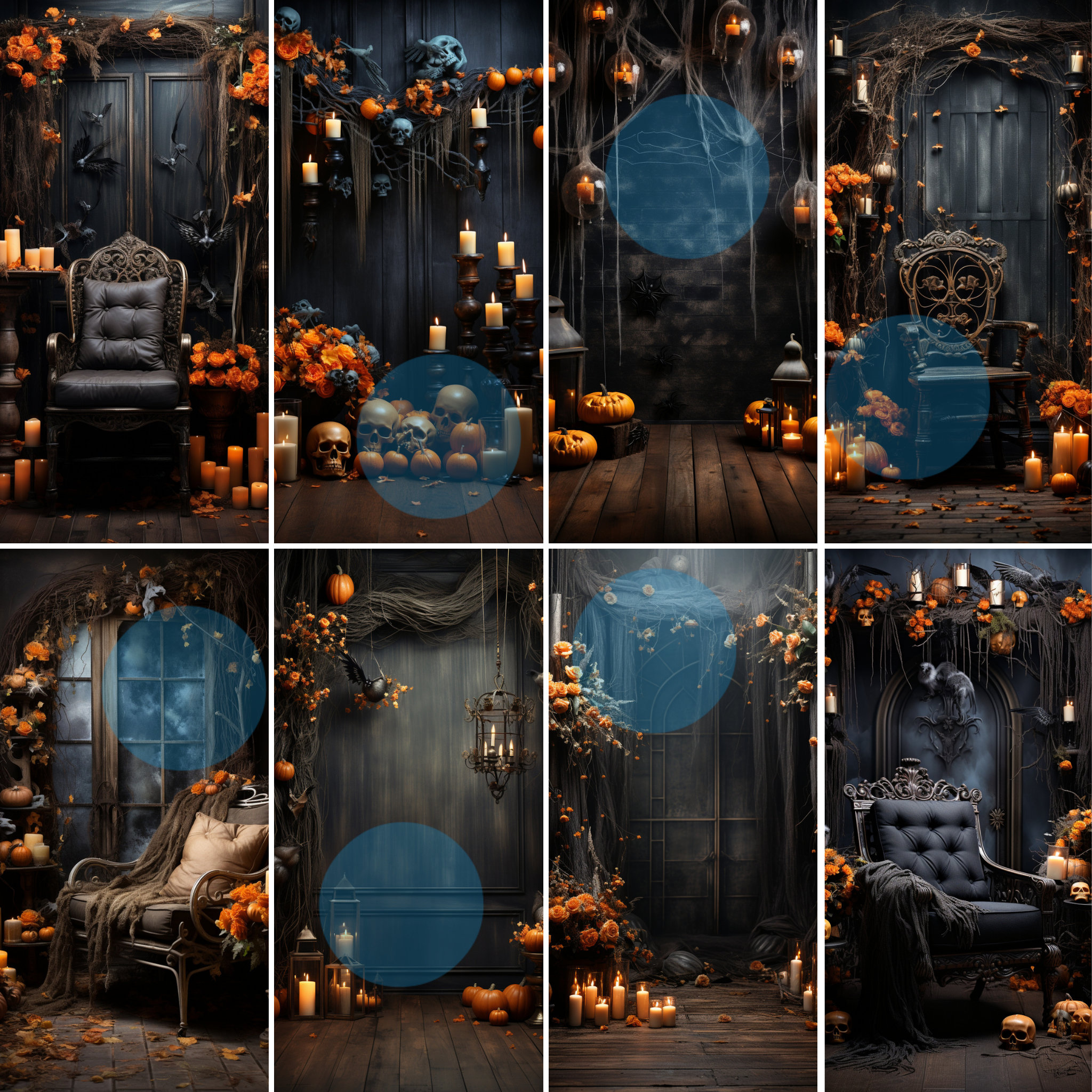 Halloween Backdrop, Backdrop Overlay, Decorated Backdrops, Digital ...