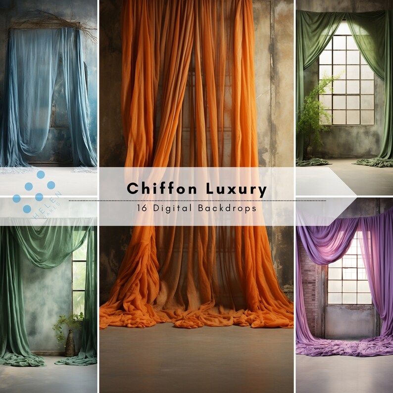 Chiffon Luxury Backdrops Mock up - Photoshop Backdrop - Studio Backdrop ...