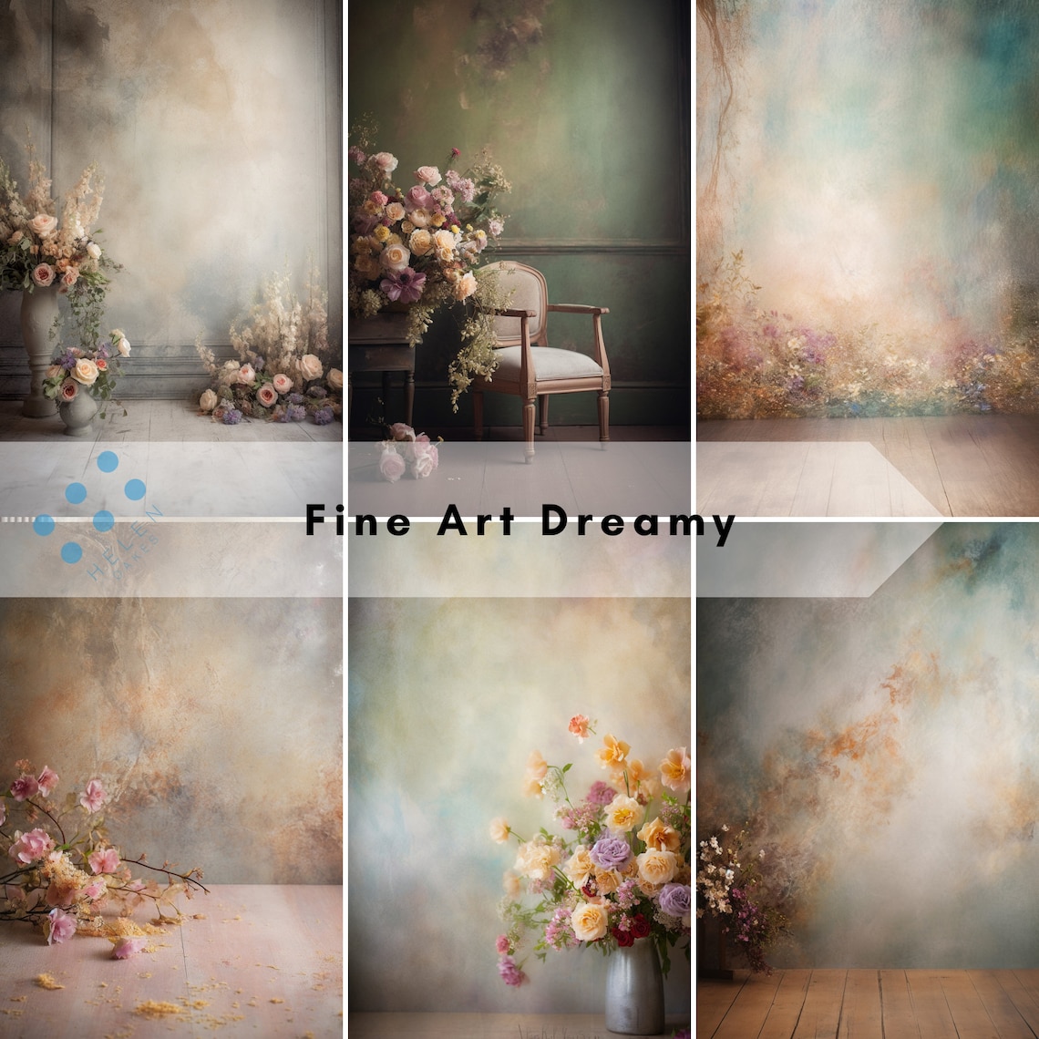 Decorated Wall Backdrop, Fineart Digital Backdrops, Fineart Backdrop ...