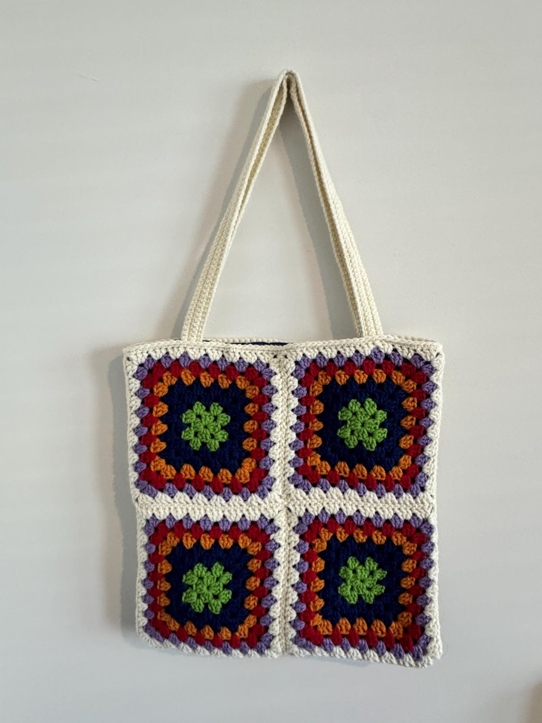 Jewel Granny Square Tote - Etsy