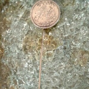 Love Token JC Stick Pin, Stickpin, Engraved Dime - Etsy