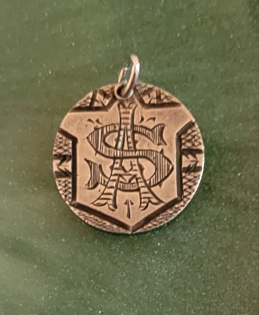 Antique LOVE TOKEN, Letters A and S, Engraved 1892 Coin Pendant - Etsy