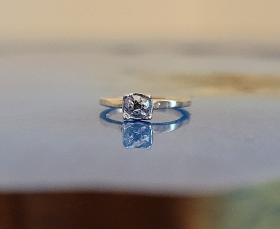 Vintage 10K Gold Mini Ring Charm, Baby Ring - Etsy