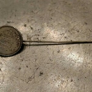 Love Token JC Stick Pin, Stickpin, Engraved Dime - Etsy