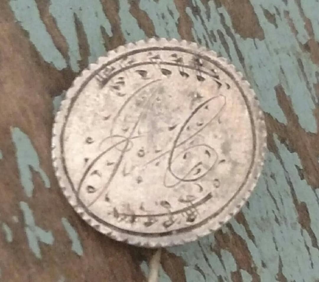 Love Token JC Stick Pin, Stickpin, Engraved Dime - Etsy