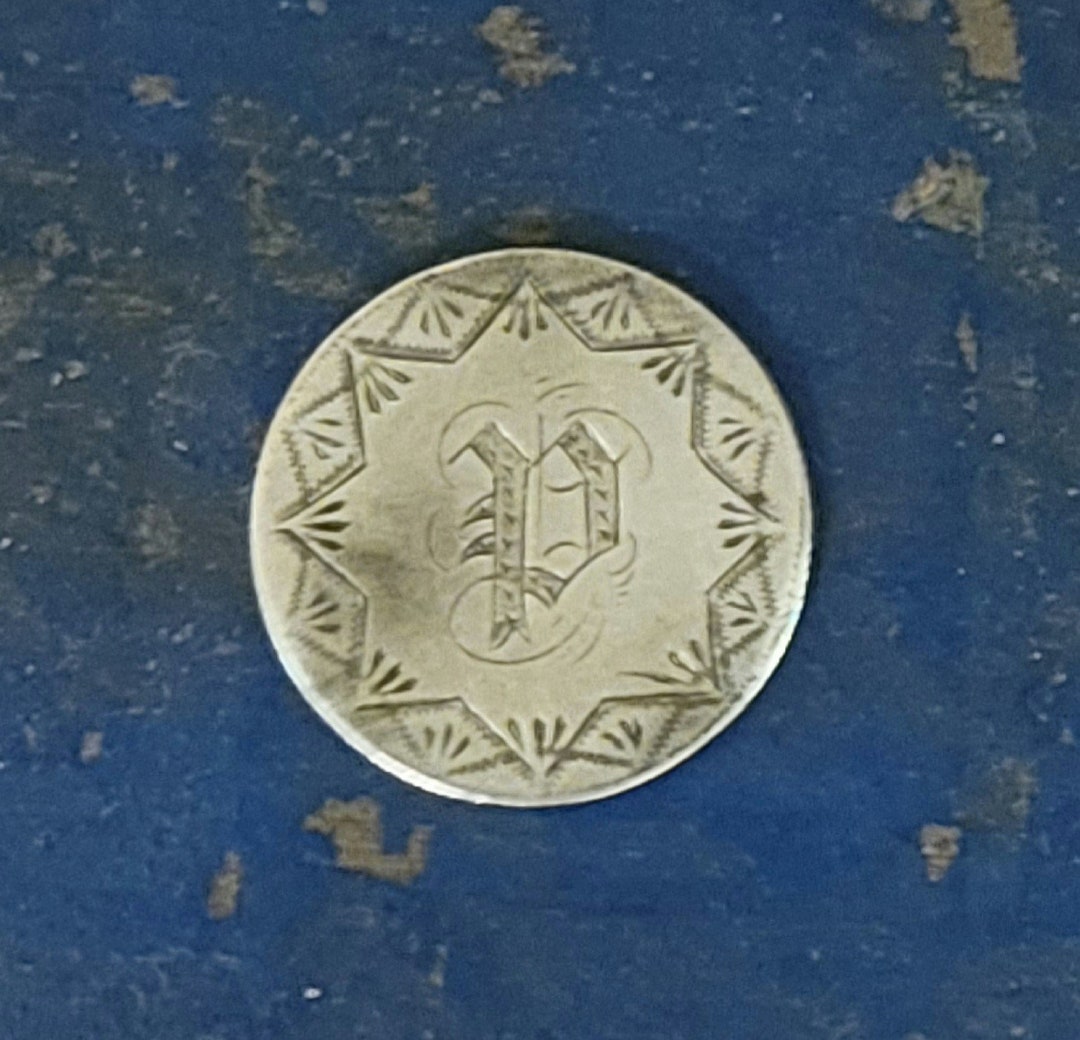 LOVE TOKEN, Letter P, Quarter Dollar, Etched Coin, 19th Century - Etsy