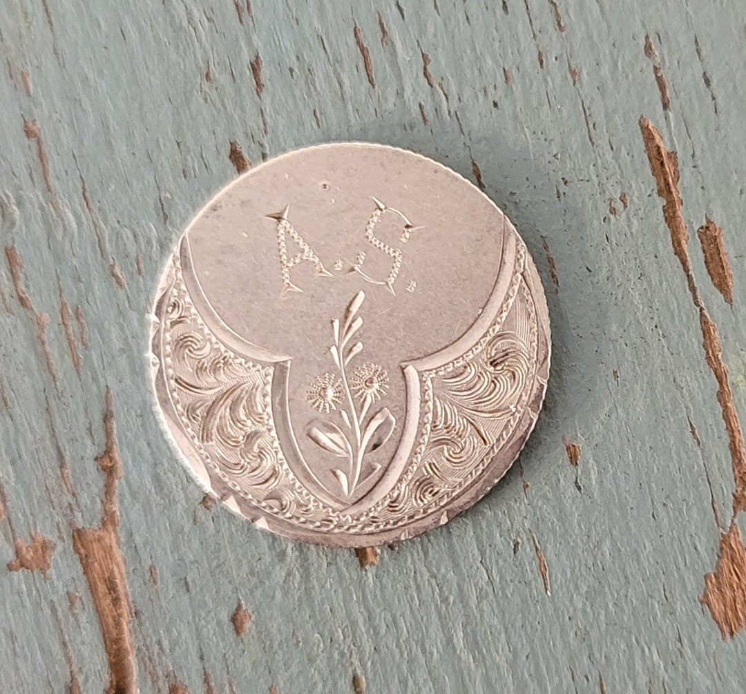 Love Token, AS, Engraved Coin, Engraved Dime, 1888 - Etsy