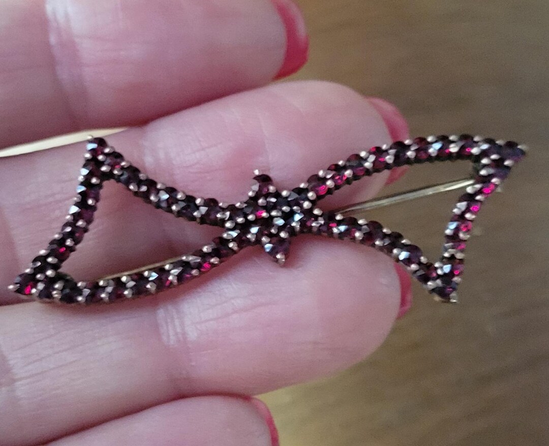 Vintage Bow Brooch, Pin, Stamped - Etsy