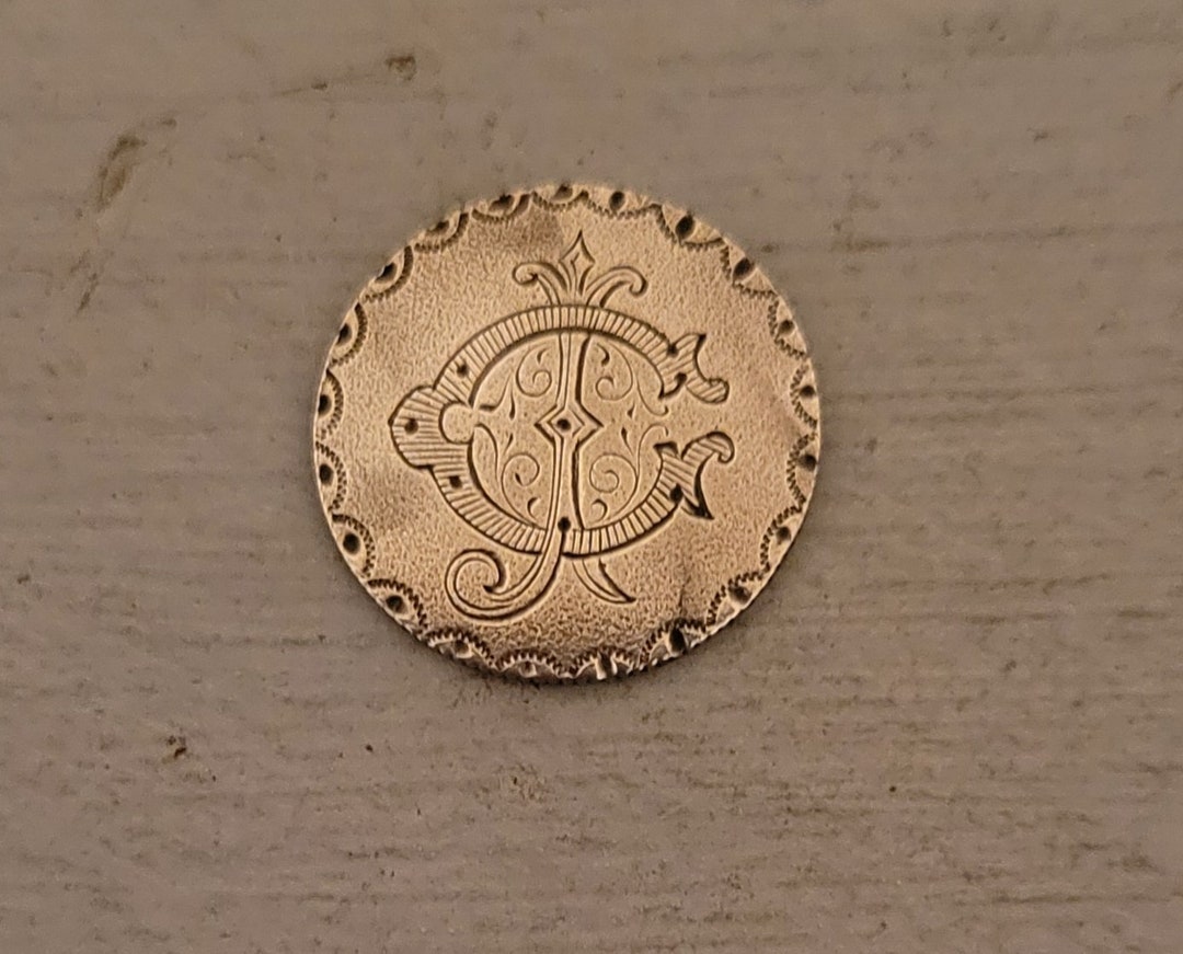 Love Token, JC, Engraved Dime - Etsy