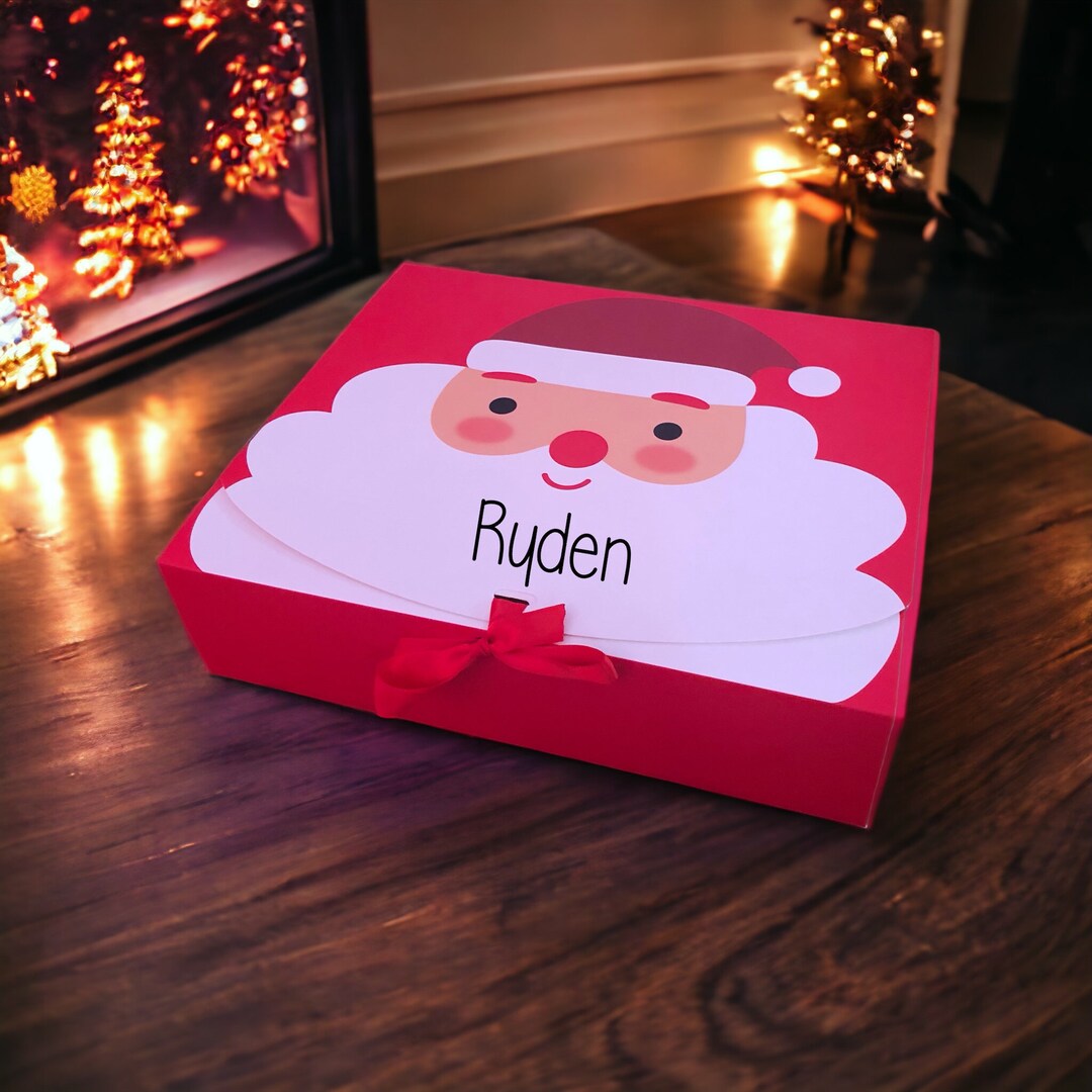 Santa Red Personalised Xmas Eve Box | Christmas Gift | Kids Teens ...