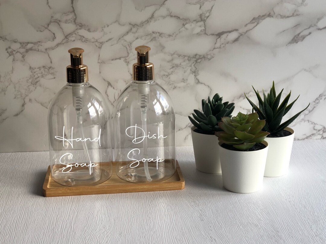 Clear Bell Bottle With Gold Pump |500ml Refillable Reusable Plastic ...