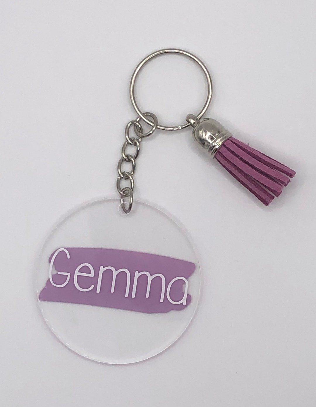 Keyring With Tassel | Personalised With Any Name | Birthday | Travel ...