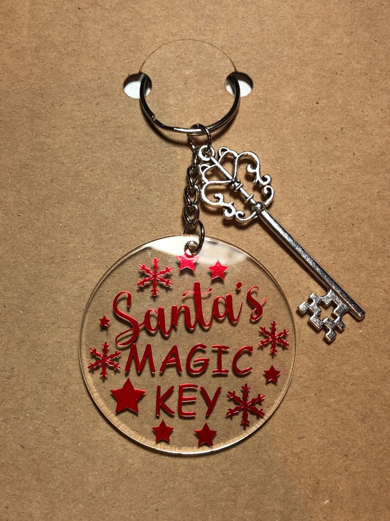 Santa's Magic Key Keyring: Christmas Eve Acrylic Keepsake - Etsy
