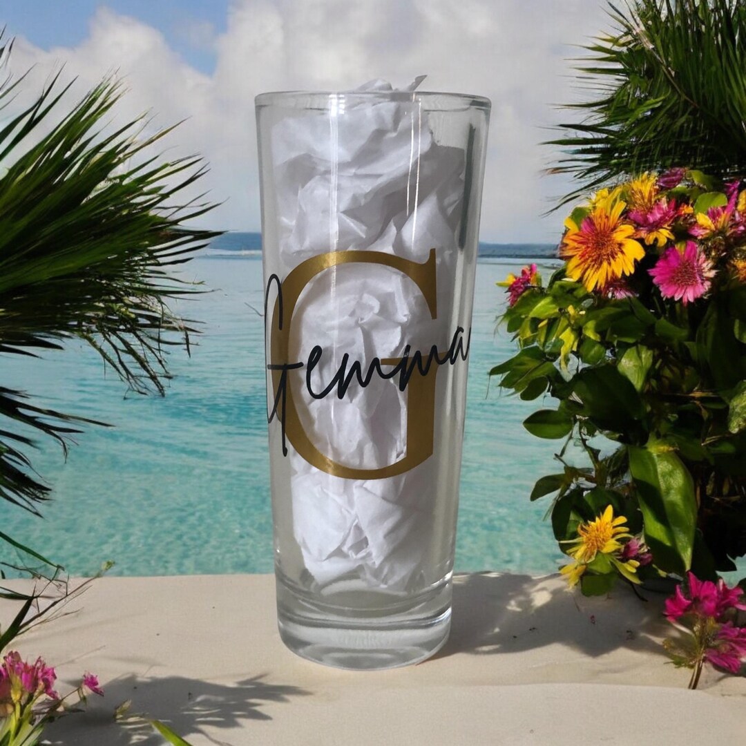 Shot Glass Personalised | Initial and Name | Personalised With Any Name ...