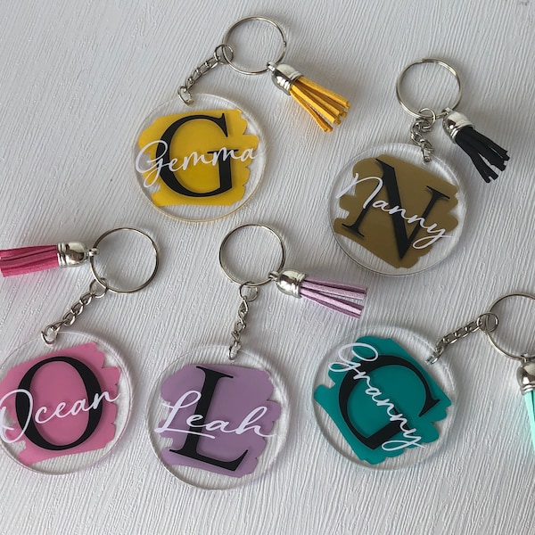 Letter Keyring - Etsy