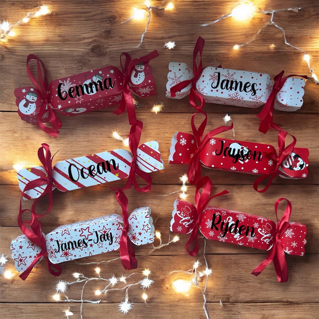 Christmas Cracker Shaped Gift Box: Treat Favour, Jewellery, Sweets 6 ...