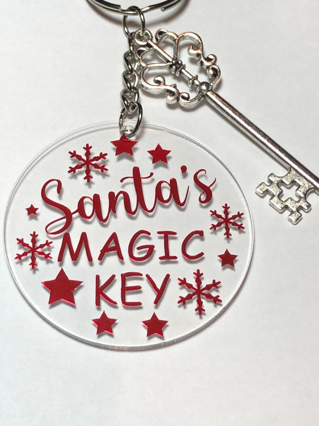 Santa’s Magic Key Christmas Eve Acrylic Keyring With Key | Magical Kids ...