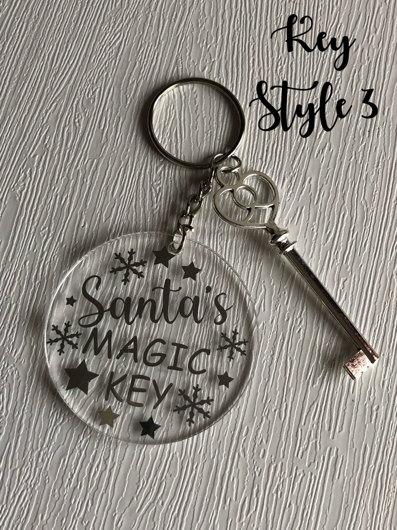 Santa's Magic Key Keyring: Christmas Eve Acrylic Keepsake - Etsy