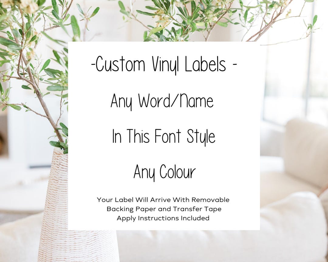 Custom Vinyl Labels: Pantry, Kitchen, Bathroom Organisation - F11 - Etsy