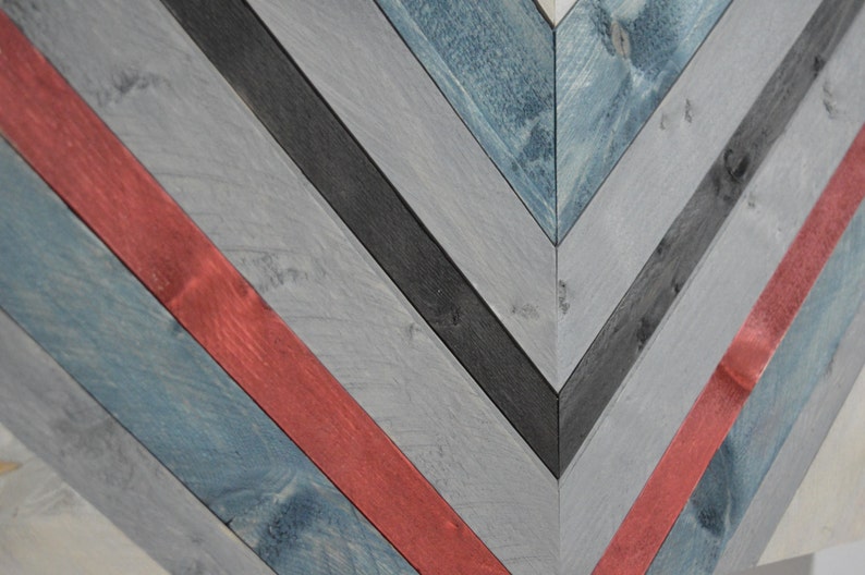Reclaimed Wood Stained Chevron FREE SHIPPING | Etsy