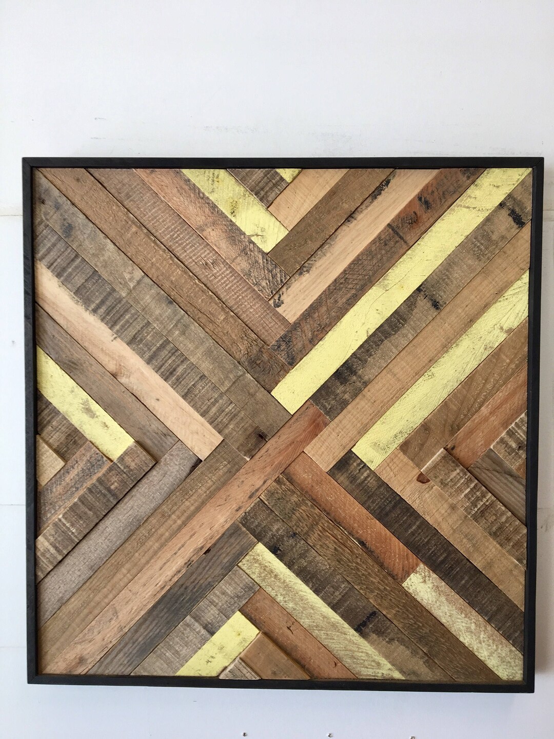 Reclaimed Wood Wall Art (X Pattern) FREE SHIPPING! - Etsy